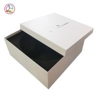 China White Square Jewelry Paper Gift Box , Antique Marble Jewelry Box for sale