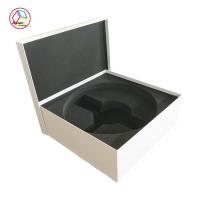China White Square Jewelry Paper Gift Box , Antique Marble Jewelry Box for sale
