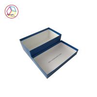 China Luxury Jewellery Packaging Boxes Navy Color Customized Logo Printing for sale