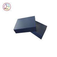 China Navy Jewelry Paper Gift Box with Gold Foil Stamping Custom Size 8x8x3cm for sale