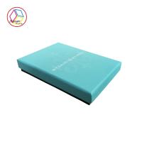 China Lake Blue Jewelry Paper Gift Box Eco Friendly Necklace Packaging with Insert Customizable 500pcs MOQ for sale