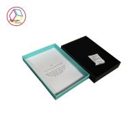 China Lake Blue Jewelry Paper Gift Box Eco Friendly Necklace Packaging with Insert Customizable 500pcs MOQ for sale