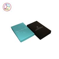 China Lake Blue Jewelry Paper Gift Box Eco Friendly Necklace Packaging with Insert Customizable 500pcs MOQ for sale