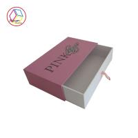China Pink Jewelry Paper Gift Box / Sliding Drawer Gift Boxes Cutomized Size for sale