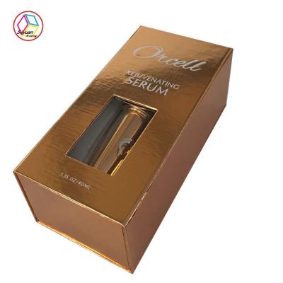 China Gold Color Cosmetic Gift Box with Plastic Insert Customizable Packaging for Makeup for sale