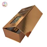 China Gold Color Cosmetic Gift Box with Plastic Insert Customizable Packaging for Makeup for sale