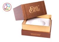 China Brown Cosmetic Gift Box , High End Beauty Box Recyclable Feature for sale