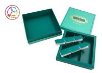 China Custom Empty Chocolate Gift Boxes Green CMYK Pantone Printing Food Safe Paper Packaging for sale