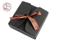 China Black Paper Cupcake Boxes Thin Paper CMYK Pantone Printing PET Insert for sale