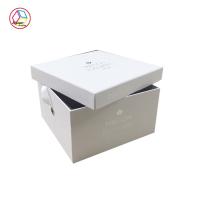 China Two Piece Chocolate Cake Gift Box For Holiday Party White Color for sale
