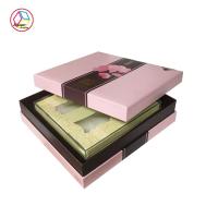 China 2 Piece Takeaway Cake Boxes Square Shape Kraft Paper Coated Paper for sale
