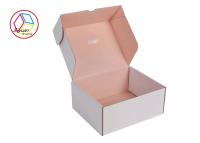 China Custom Printed Corrugated Apparel Packaging Boxes 200 GSM Recycled Kraft for sale