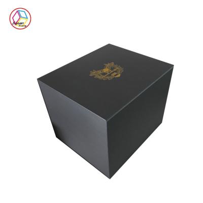 China Custom Perfume Packaging Boxes Black Color with Logo Printing 500pcs MOQ for sale