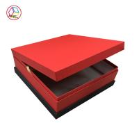 China Square Perfume Packaging Box Red Color Custom Size 250-2000gsm Paper for sale