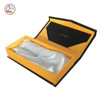 China Personalized Gift Hair Extensions Packaging Box Golden Color Printing for sale