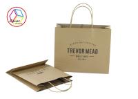China Custom Printed Brown Paper Shopping Bags with Twisted Handle OEM 500pcs MOQ for sale