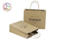 China Custom Printed Brown Paper Shopping Bags with Twisted Handle OEM 500pcs MOQ for sale