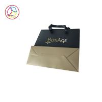China Custom Logo Printed Paper Shopping Bags with Silk Handle 300gsm Coated Kraft for sale