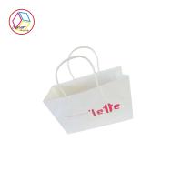 China Custom Recycled Paper Shopping Bags with Twisted Handle CMYK Printing 500pcs MOQ for sale