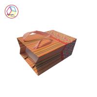 China Customized Foldable Kraft Paper Shopping Bags Large Size Eco Friendly with Logo for sale