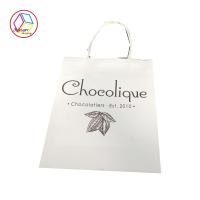 China Boutique White Printed Paper Bags Surface Technology Color Printing for sale
