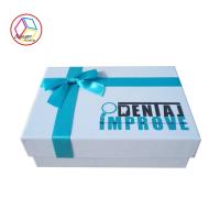 China Custom Cardboard Gift Boxes Two Color Printing Silk Insert Stain Fabric for sale