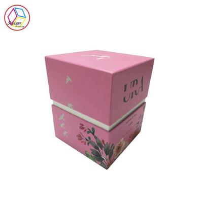 China Eco Friendly Cardboard Candle Boxes / Candle Package Box Spring Color for sale