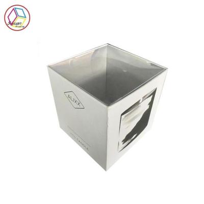 China Luxury Decorative Candle Boxes Glossy Gold Coated Paper Custom Size 2 Piece Gift Packaging for sale