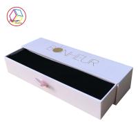 China Custom Foil Stamped Jewelry Paper Gift Box Drawer Box 200 Necklace Packaging for sale