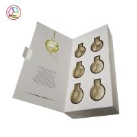 China Hot Stamping Ivory Board Cosmetic Gift Box With Customized Logo for sale