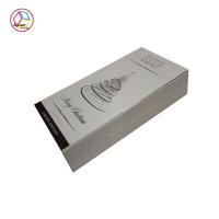 China Hot Stamping Ivory Board Cosmetic Gift Box With Customized Logo for sale