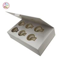 China Hot Stamping Ivory Board Cosmetic Gift Box With Customized Logo for sale