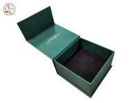 China Hot Stamping Flip Cardboard Jewelry Gift Boxes With Foam Insert for sale