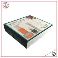 China Four Color Printing Black Cosmetic Gift Box Soft Touch Lamination for sale