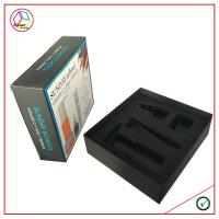 China Four Color Printing Black Cosmetic Gift Box Soft Touch Lamination for sale