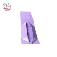 China Foldable Four Color Printing Cardboard Gift Box Solid Purple Color for sale