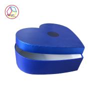 China Blue Color Cardboard Empty Chocolate Gift Boxes Glossy Lamination Heart Shape for sale