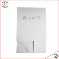 China Ivory Cardboard Foldable Gift Packaging Box With Wrapping Bag for sale