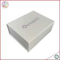 China Ivory Cardboard Foldable Gift Packaging Box With Wrapping Bag for sale