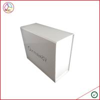 China Ivory Cardboard Foldable Gift Packaging Box With Wrapping Bag for sale