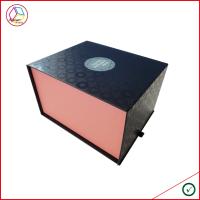 China Custom Logo Four Pieces Magnetic Gift Box With Satin Ribbon for sale