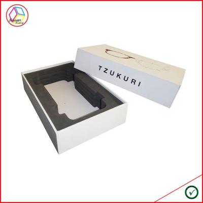 China White Coated Paper Rigid Gift Boxes for Phone Packaging 250gsm Customizable for sale