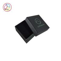 China Silver Foil Matte Varnish Black Jewelry Box With EVA Insert for sale