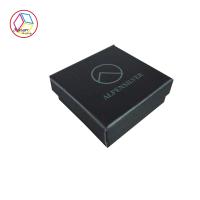China Silver Foil Matte Varnish Black Jewelry Box With EVA Insert for sale