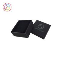 China Silver Foil Matte Varnish Black Jewelry Box With EVA Insert for sale