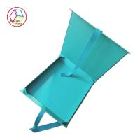 China Full Color Printing Blue Fancy Paper Gift Box Foldable Matte Varnish for sale