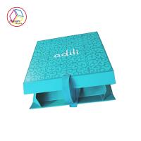 China Full Color Printing Blue Fancy Paper Gift Box Foldable Matte Varnish for sale