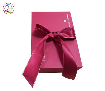 China Custom Hot Stamping Flip Spot Printing Gift Paper Box with Matte Lamination Gold Foil for sale