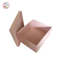 China Customized Pink Two Pieces Hard Cardboard Gift Boxes Matte Lamination for sale