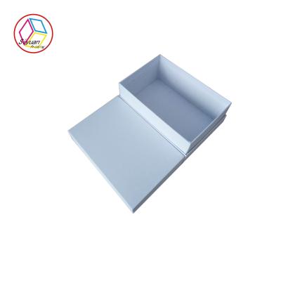 China Ivory Matte Lamination Plain Craft Paper Gift Box Recyclable Rectangular 500pcs MOQ for sale